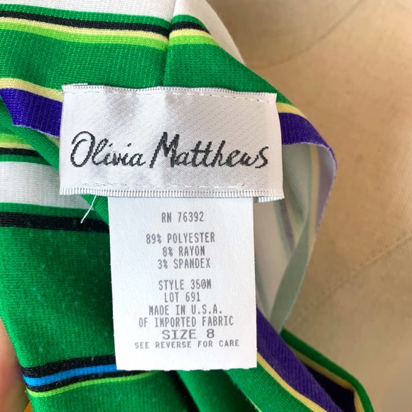 Olivia Matthews | Dresses | Vintage 9s Olivia Matthews Horizontal ...
